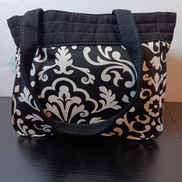 thirty-one | Bags | Thirty One Black White Pursebag Inside Zip Pocket ...